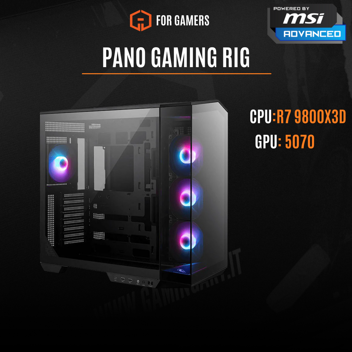 PANO GAMING RIG 9800X3D - 5070 POWERD BY MSI – Gaming Art Monopoli